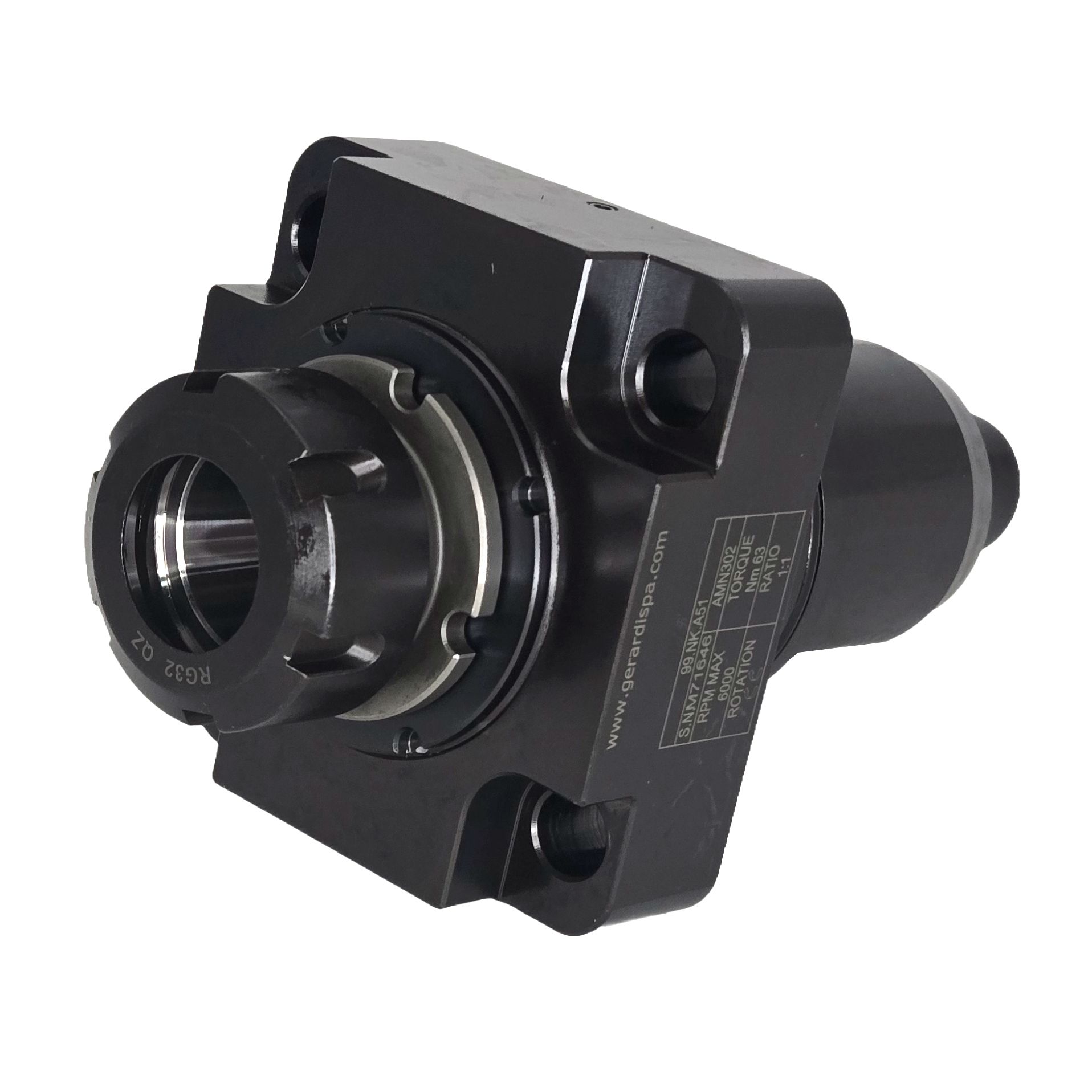 Straight (0°) live driven tool for BMT65 Nakamura turrets, ER32, RPM ...